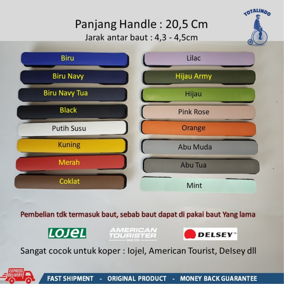 Jual Handle Gagang Koper 20,5 Cm LojeI America Tourism Delsey Handel ...