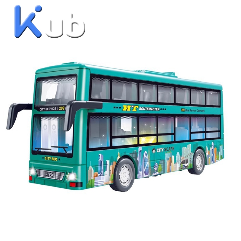 Jual Kubaby Model Mainan Wheel Double Open Door Deluxe Double Layer Bus ...