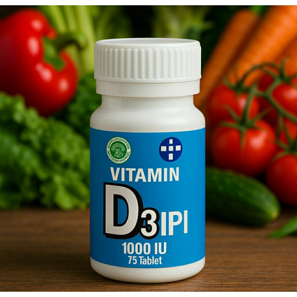 Jual Vitamin D3 IPI isi 75 tablet Vit D 3 Multivitamin 1000 iu Mineral ...