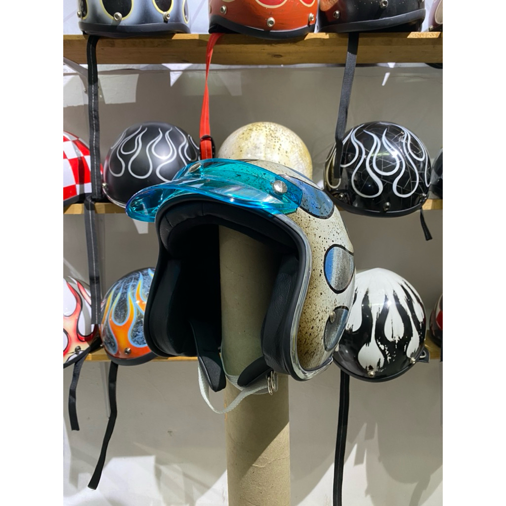 Jual Helm Bogo Custom Pet Biru | Shopee Indonesia