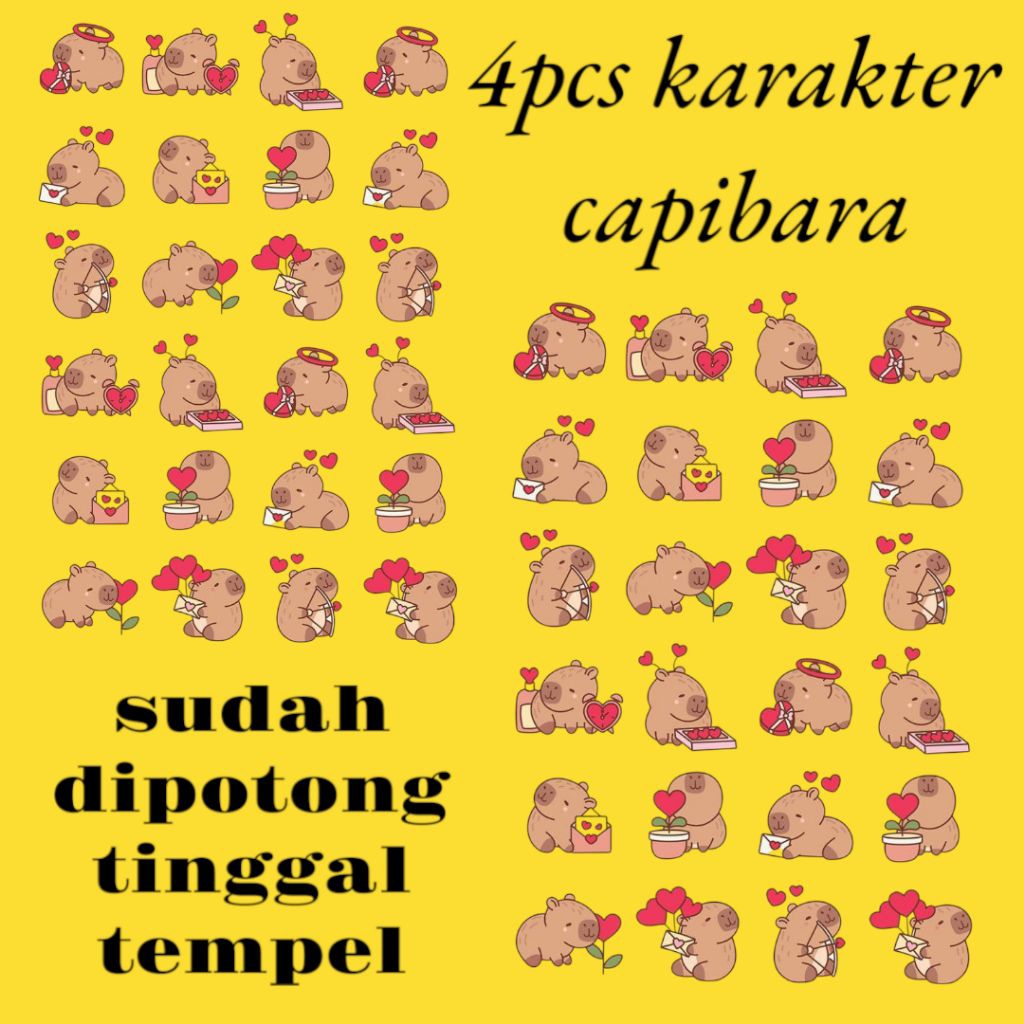 Jual CAPYBARA CAPIBARA KAPIBARA - Stiker Kertas Buku Komputer Laptop Diary Aksesoris Mainan Anak ...