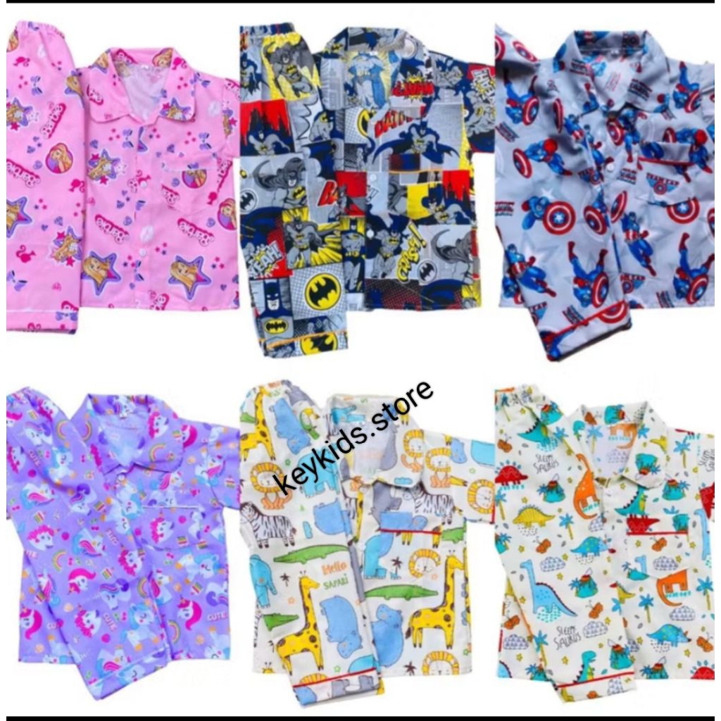 Jual PIYAMA ANAK BAJU TIDUR KARAKTER MURAH USIA 1-5 TAHUN | Shopee ...