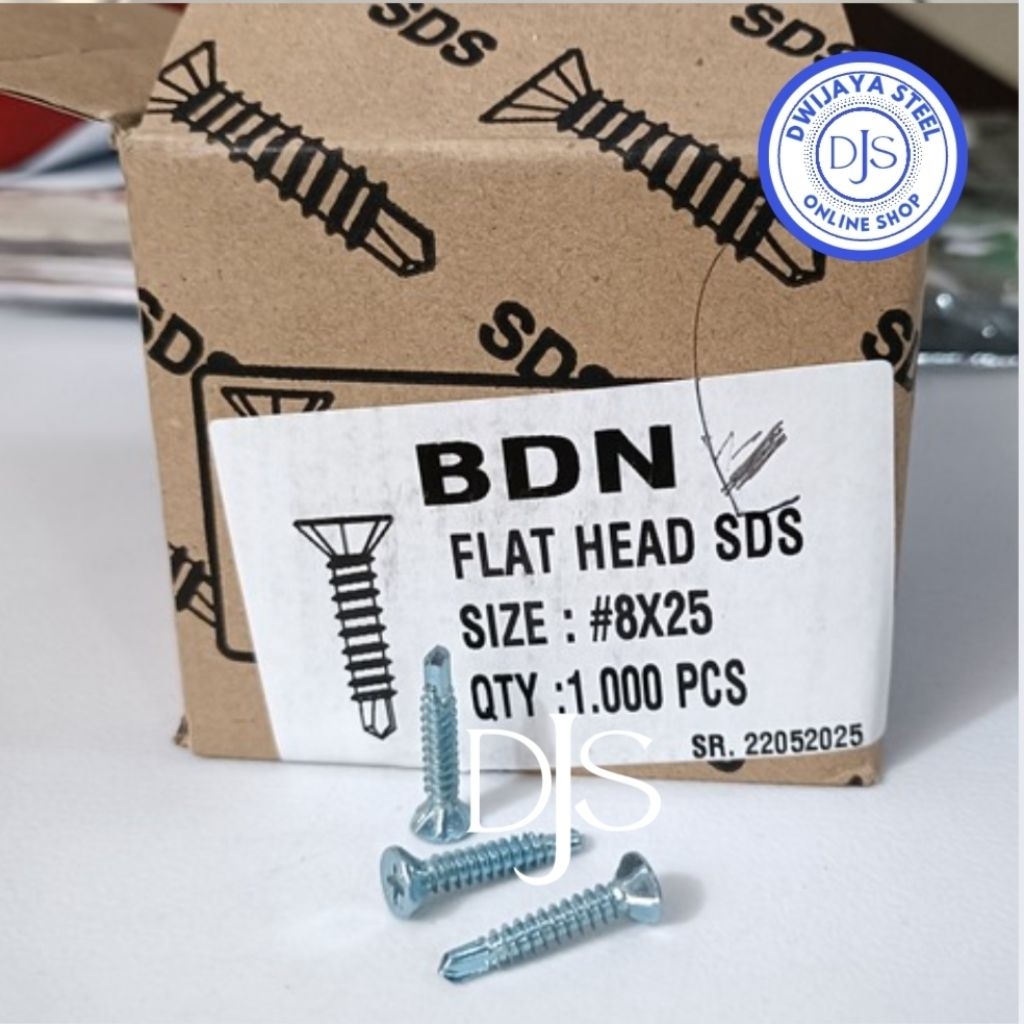 Jual #8X25 SDS FH (+) GRC 8X25 SEKRUP SDS CARLSIBOARD ROOFING BAJA ...