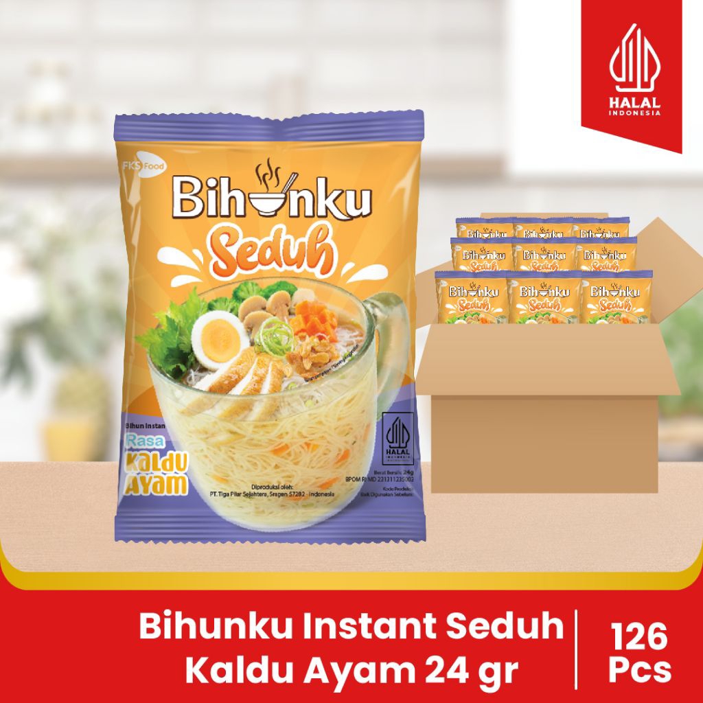 Jual Bihunku Instant - Seduh Kaldu ayam - 1 Karton - 120 Pcs - 24gr ...