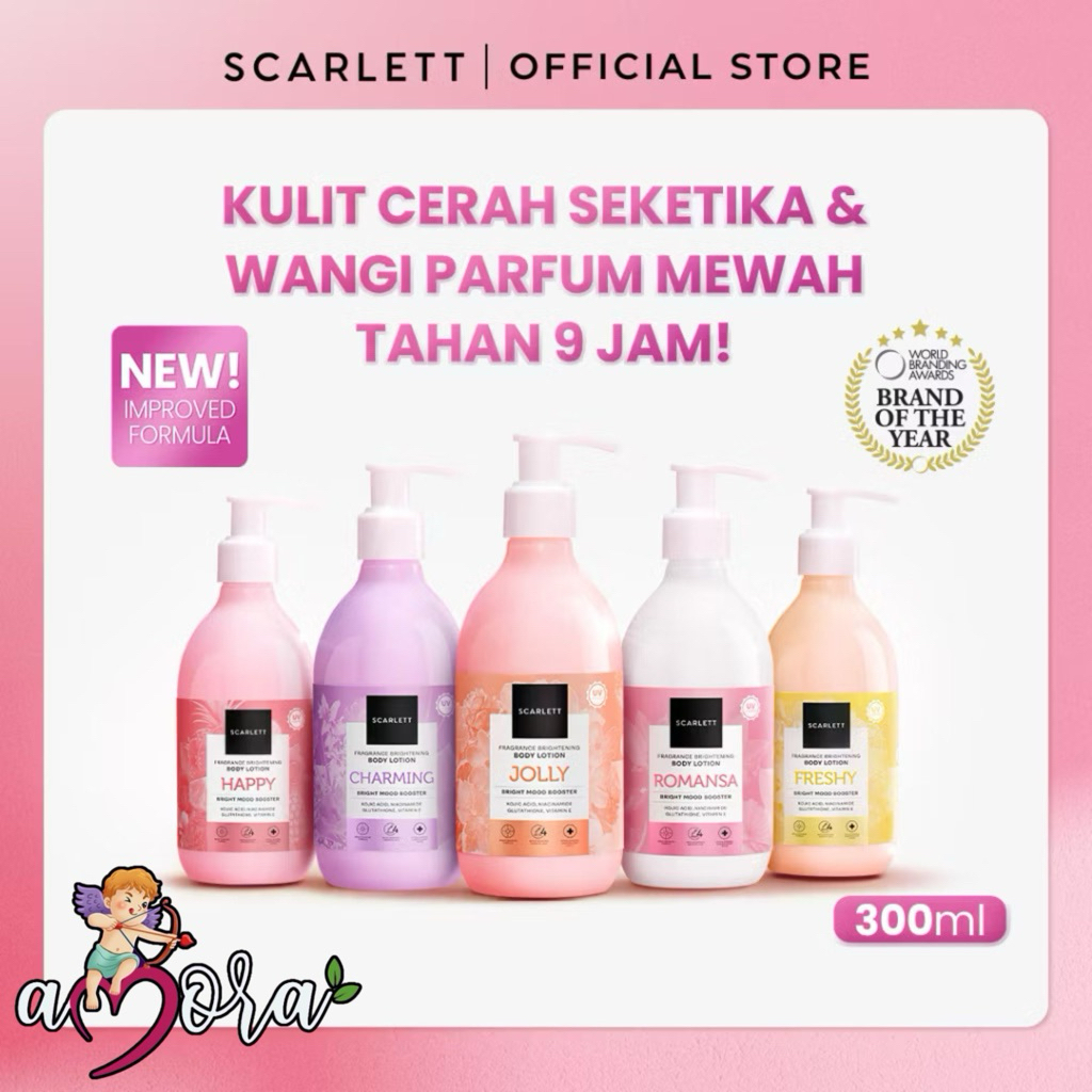 Jual AMORA - SCARLETT Fragrance Brightening Body Lotion BRIGHT MOOD ...