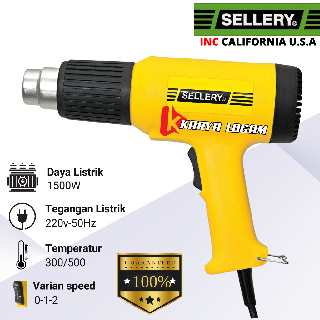 Jual 【Sellery U.S.A】Hot Gun 1500W - Alat Pemanas Plastik & Kaca Film ...