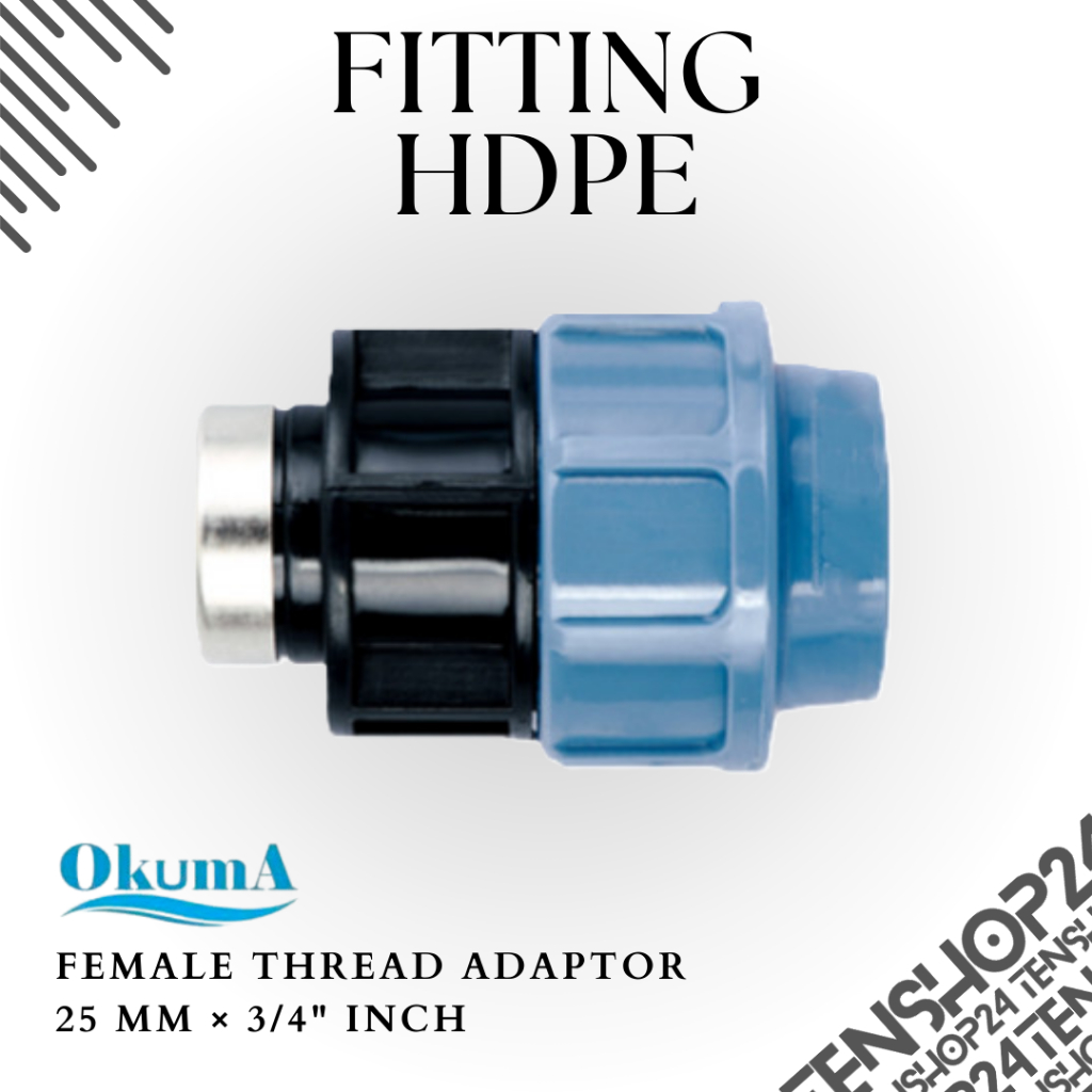 Jual Fitting HDPE Female Thread Adaptor / Socket Drat dalam Merk OKUMA ...