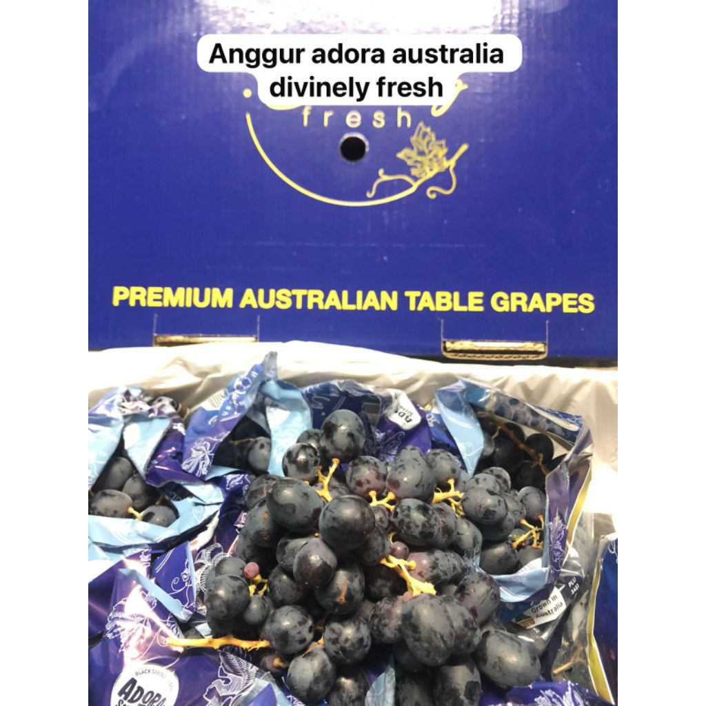 Jual Anggur Hitam Adora Australia /kg | Shopee Indonesia