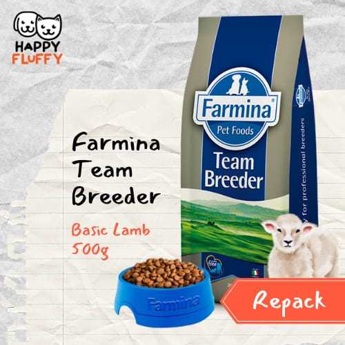 Jual Farmina Team Breeder - Basic Lamb - 500g - Repack | Shopee Indonesia