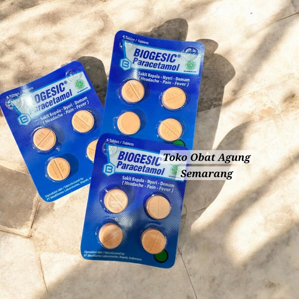 Jual Biogesic (1 Strip Isi 4 Tablet). Obat Pereda Demam, Nyeri ...