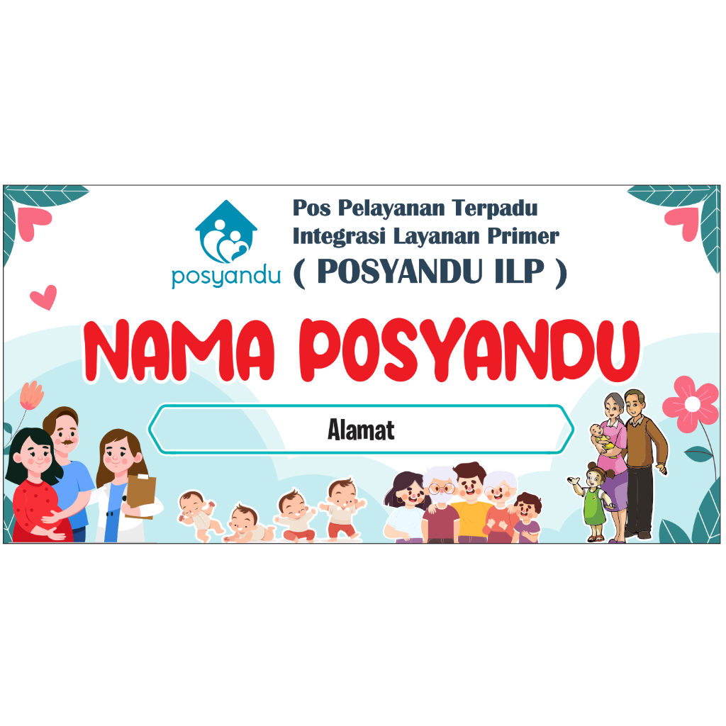 Jual Spanduk Banner Selamat Datang di Posyandu ILP Custom FREE B ...