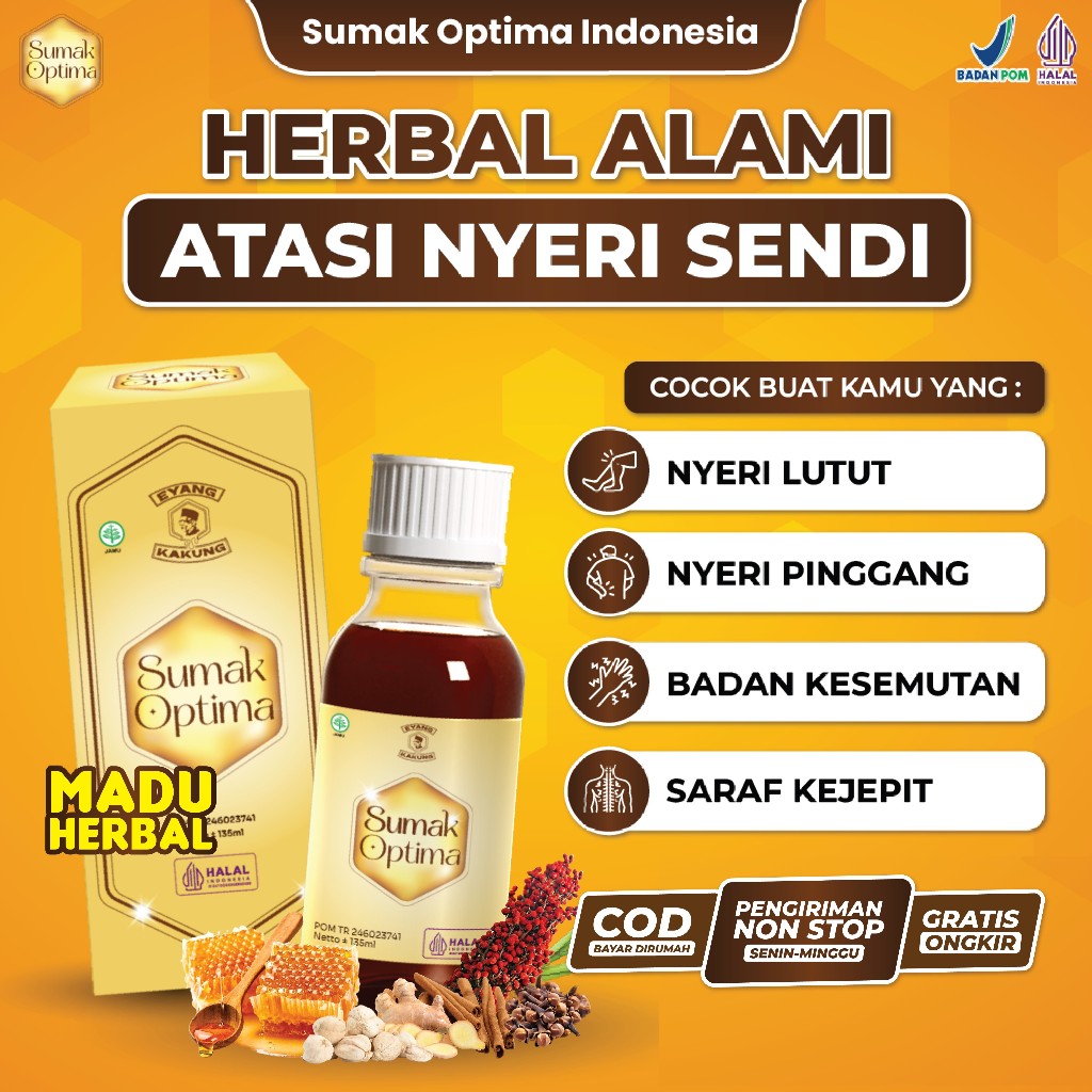 Jual Sumak Optima Madu Herbal Alami Atasi Nyeri Sendi Sakit Lutut Kaki ...