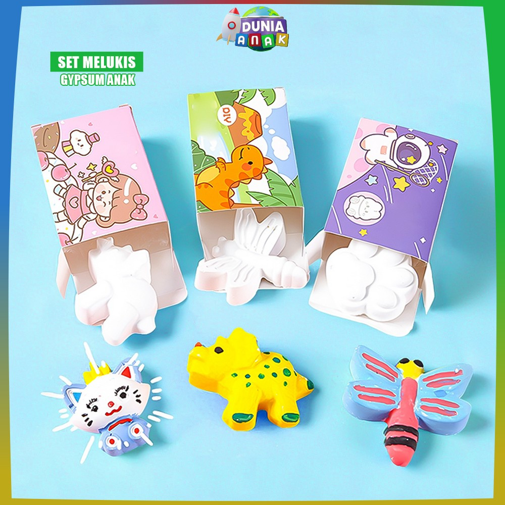 Jual DIY Set Mainan Edukasi Anak Alat Lukis Patung Mini Gypsum Karakter ...