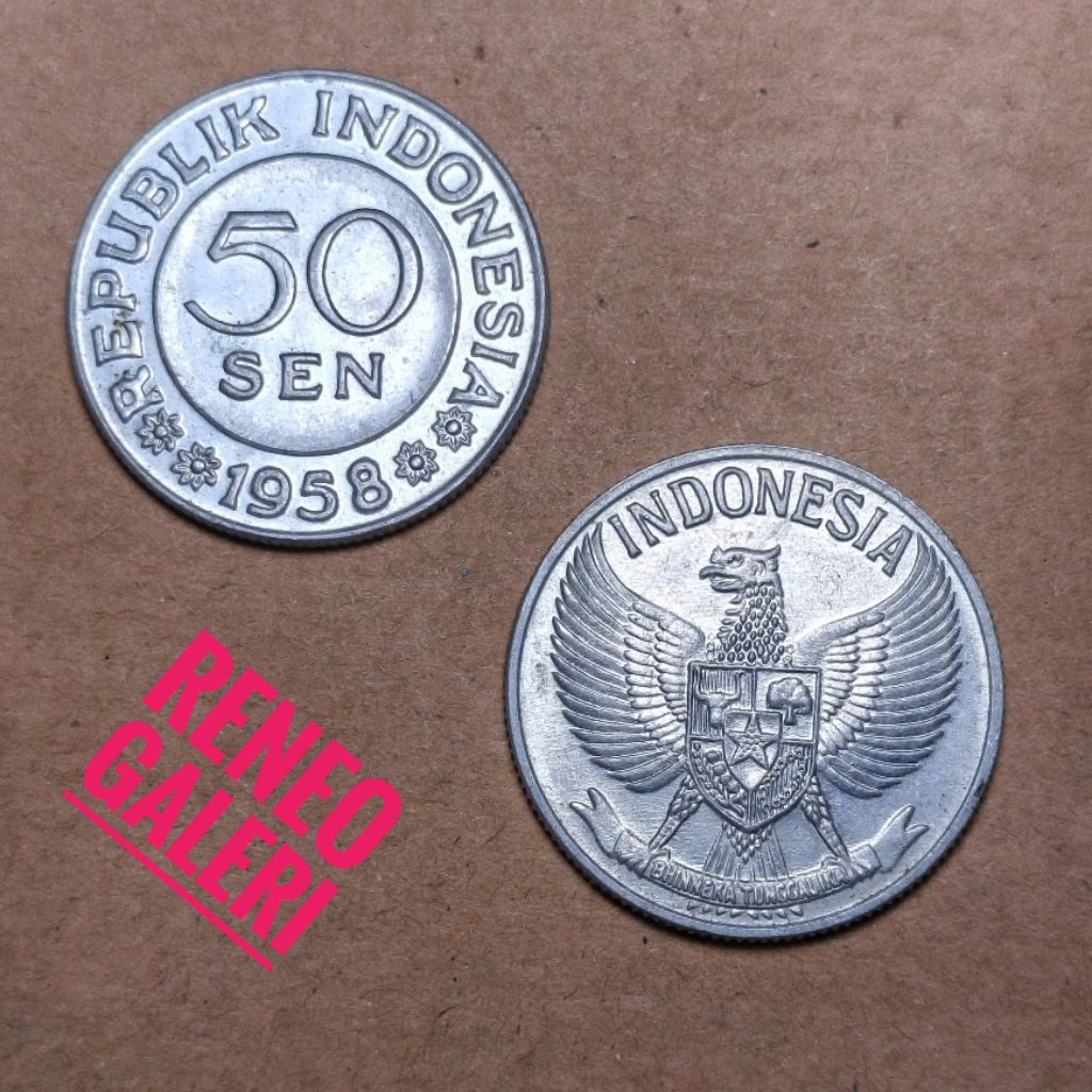 Jual Berkilau 50 Sen Garuda Tahun 1958 1959 1961 Uang Koin Logam ...