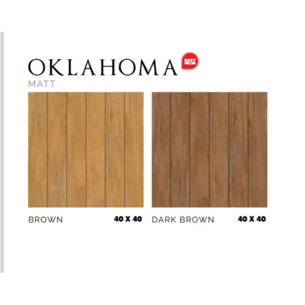 Jual KERAMIK MERK ASIA TILE TIPE OKLAHOMA BROWN DRAK BROWN UKURAN 40X40 ...