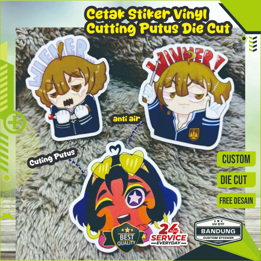 Jual Cetak Stiker A3+ Vinyl Cutting Putus Die Cut / stiker Sourvenir ...