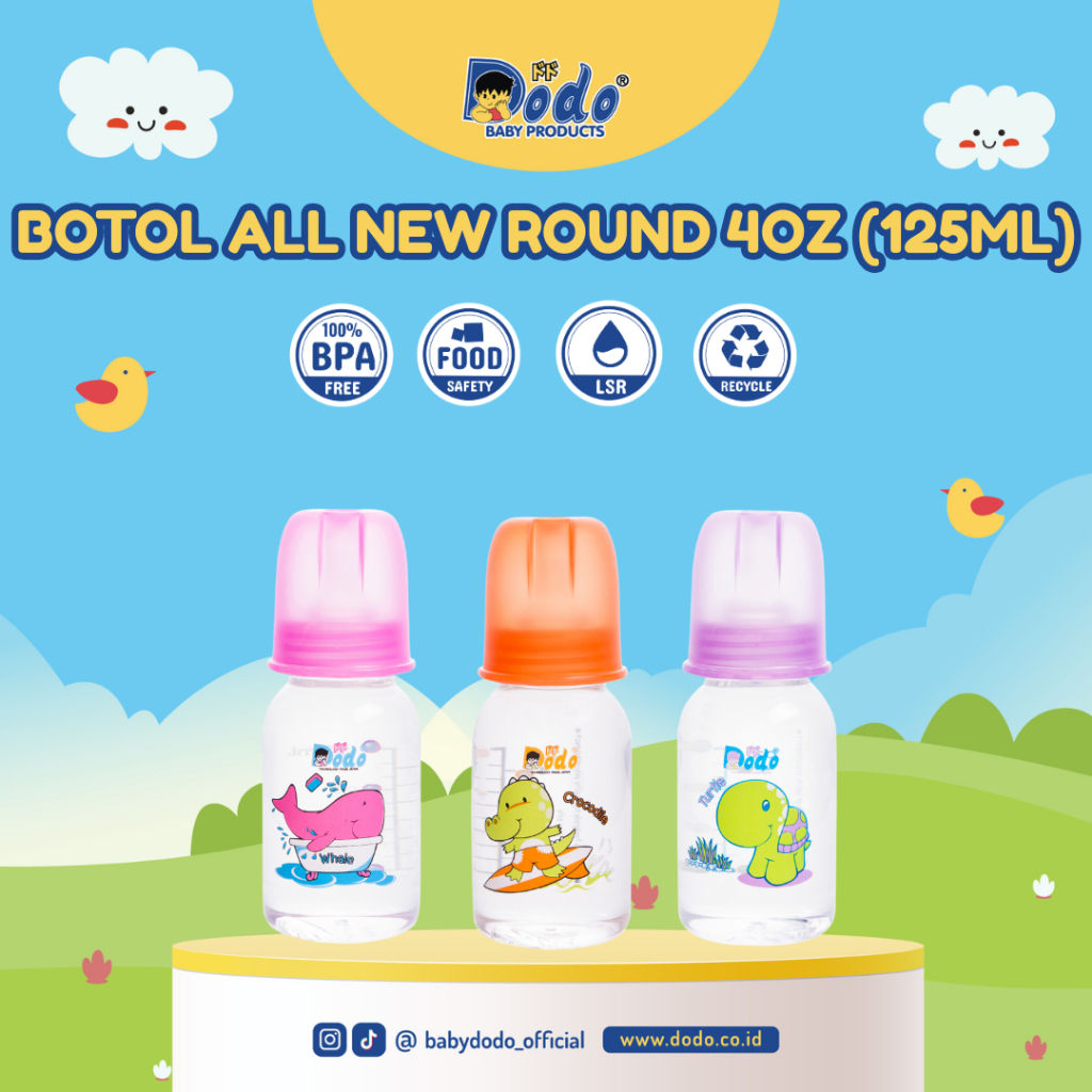 Jual DODO Botol Susu Bayi Bottle All New Round 125 ML Botol Susu BPA ...