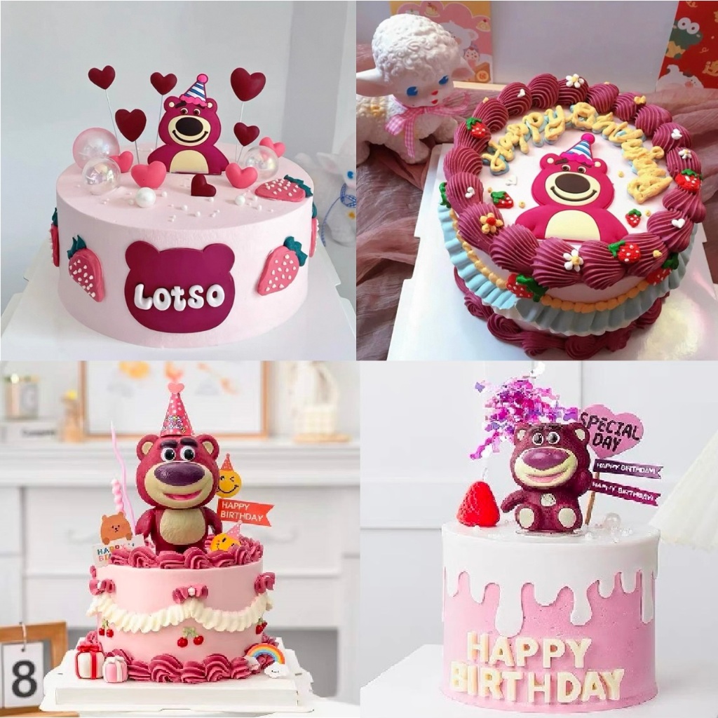 Jual TOPPER BONEKA LOTSO TOY STORY beruang merah stroberi dekorasi ...