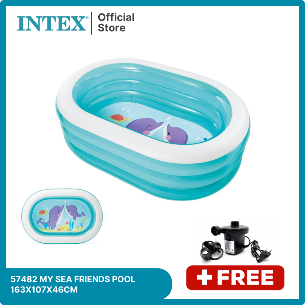 Jual INTEX Kolam Renang Anak Oval My Sea Friends Pool 57482 | Shopee ...