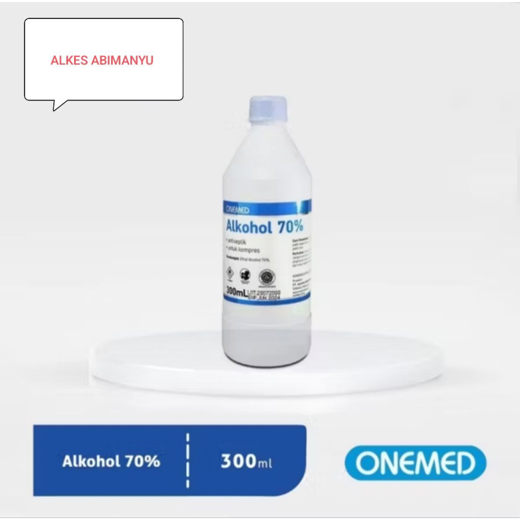 Jual ALKOHOL ONEMED 70% _ ALCOHOL MEDIS 300 ML | Shopee Indonesia
