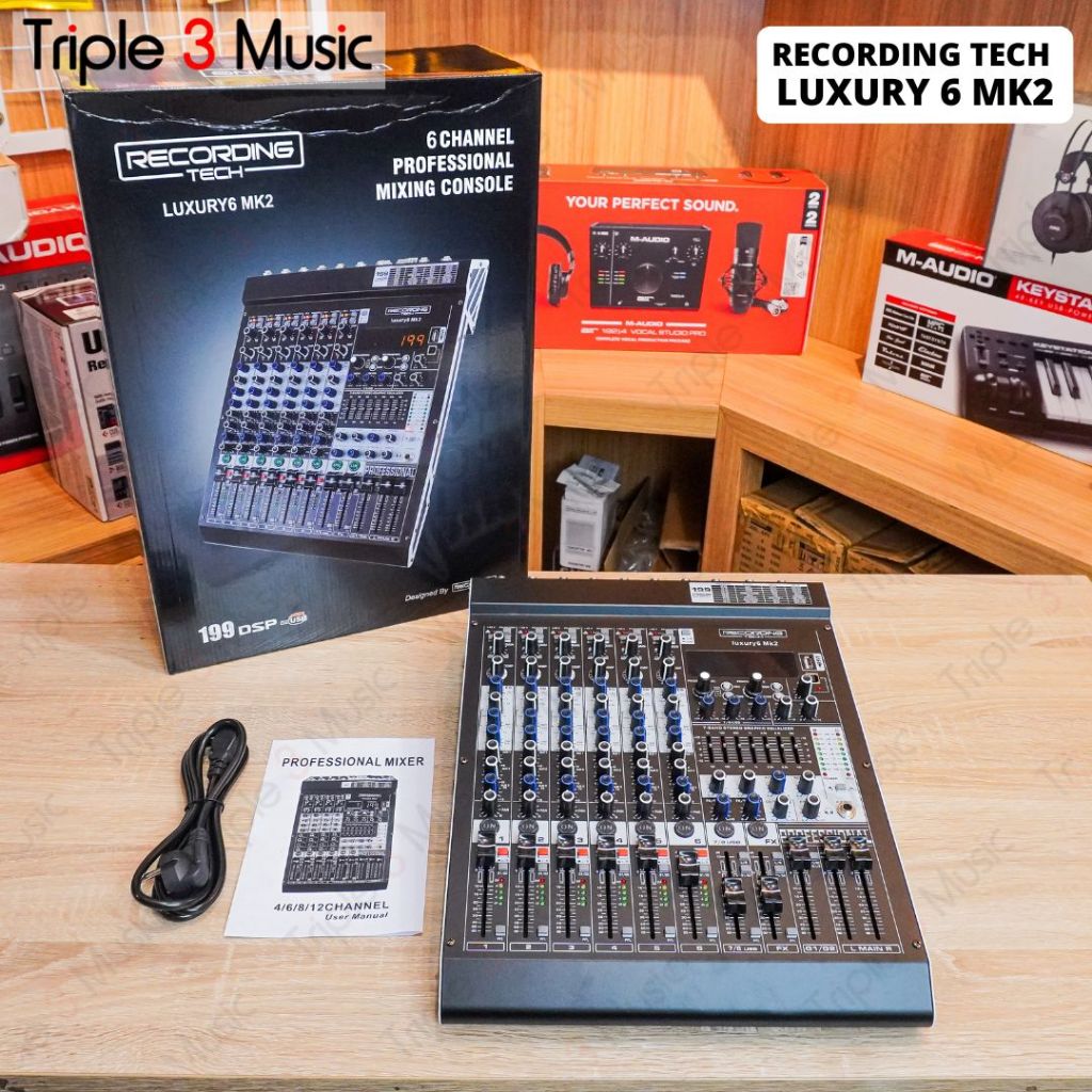 Jual Recording tech Luxury 6 MK2 8 Input 3 aux USB MIXER Audio | Shopee ...