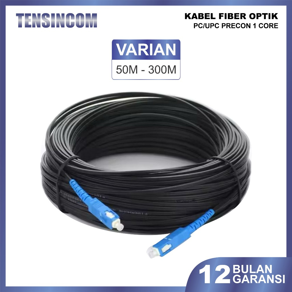 Jual Tensincom Kabel Fiber Optik SC/UPC Precon 1 Core – Dropcore FTTH ...