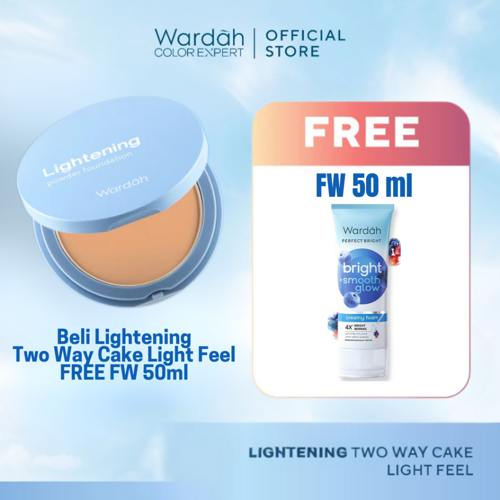 Jual [GRATIS FW 50ML] Wardah Lightening Powder Foundation Light Feel ...