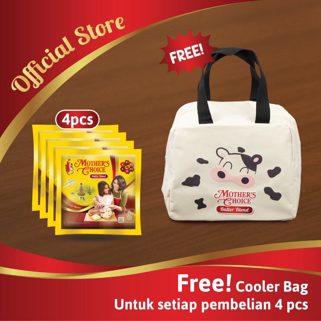Jual Mother's Choice Butter Blend 200 gr x 4 Free Cooler Bag Moo Series ...