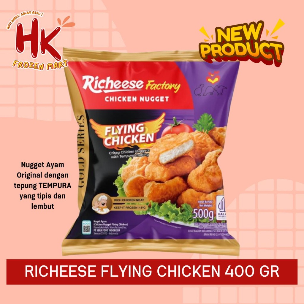 Jual Richeese Flying Chicken 400gr | Chicken nugget original tempura ...