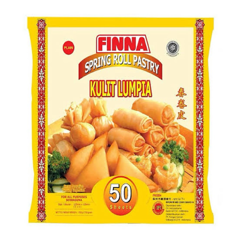 Jual FINNA SPRING ROLL PASTRY KULIT LUMPIA ISI 50 LEMBAR | Shopee Indonesia
