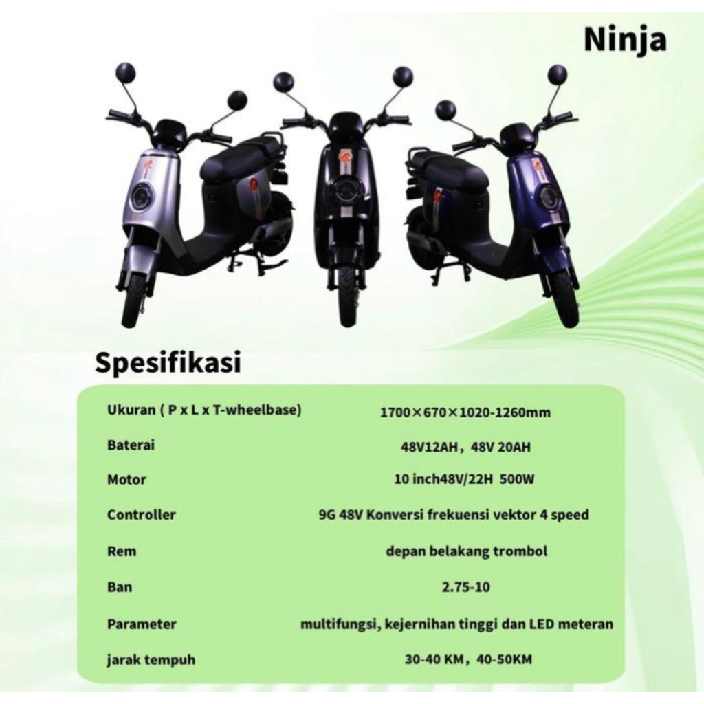 Jual Sepeda Listrik Dewasa Dan Anak Kinma Ninja | Shopee Indonesia