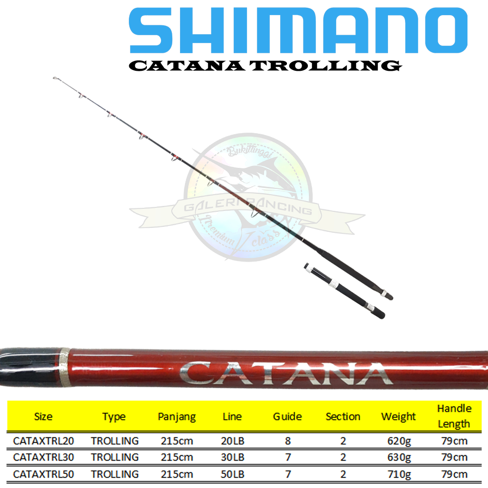 Jual Joran Pancing Trolling Shimano Catana Trolling 20LB 30LB 50LB ...