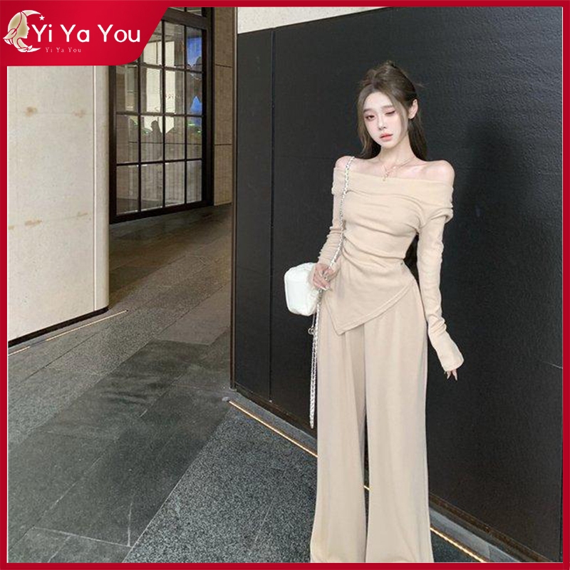 Jual Yi Ya You - Setelan baju dewasa knit rajut halus setelan off ...