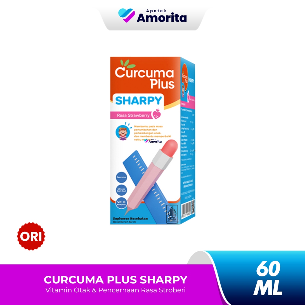Jual Curcuma Plus Sharpy Suplemen Tumbuh Kembang Anak Rasa Stroberi isi ...
