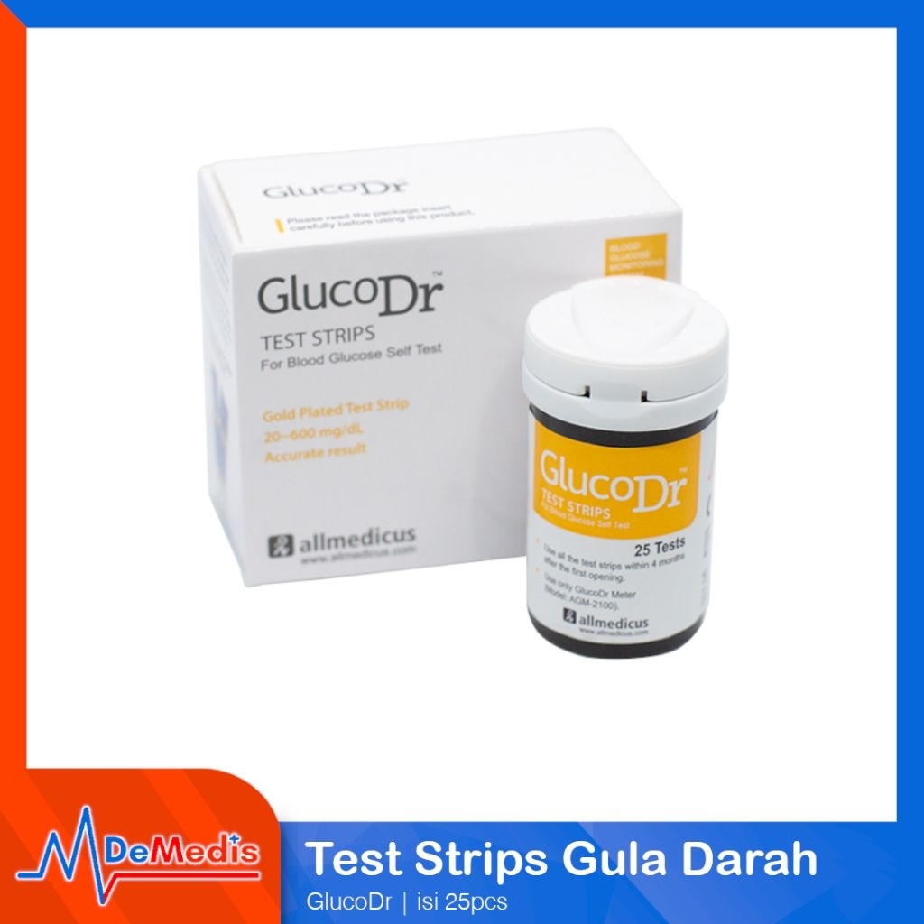 Jual Strip Glucose GlucoDr AGM-2100 Code 8 Refill Stik isi Ulang Tes ...