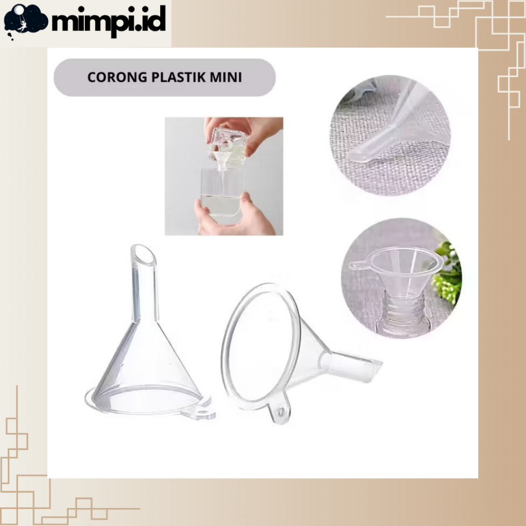Jual Corong Mini Plastik Kecil Transparan Refill Minyak Wangi Botol ...