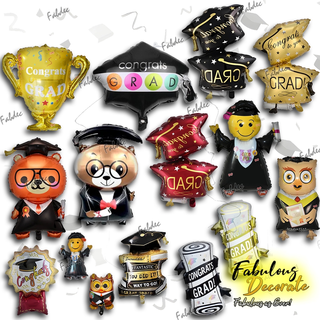 Jual Fabulous Decorate Balon Foil Jumbo Graduation/ Congraduations ...