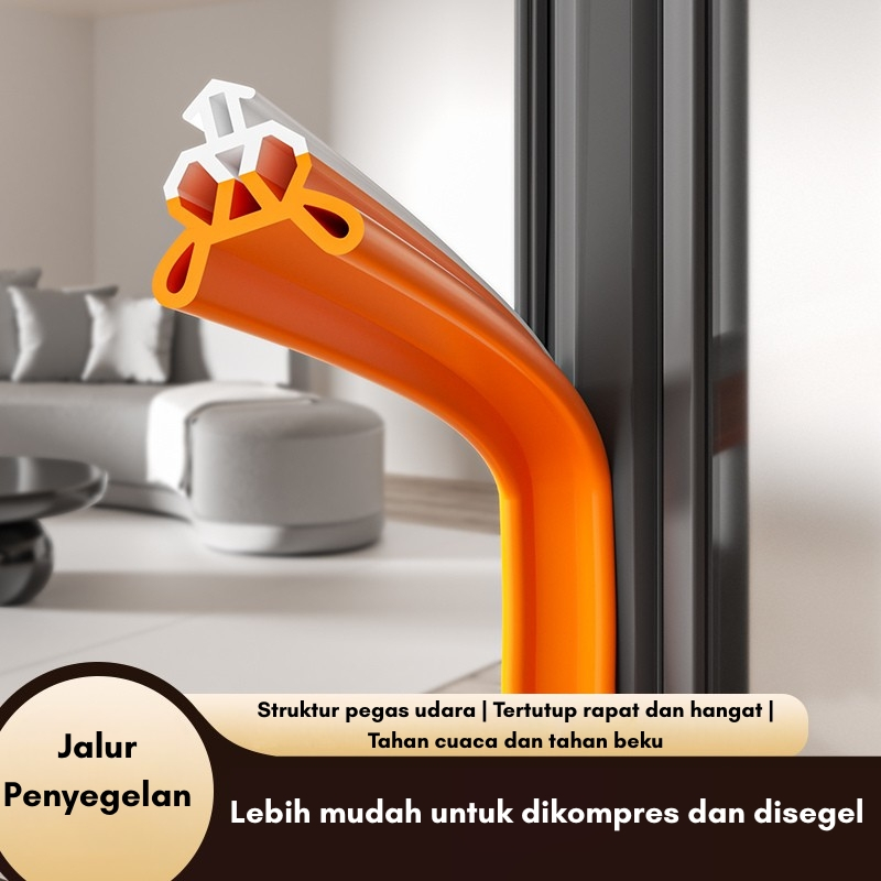 Jual Pintu dan jendela Tipe slot Strip penyegel TPE Tidak ada lem Tahan ...