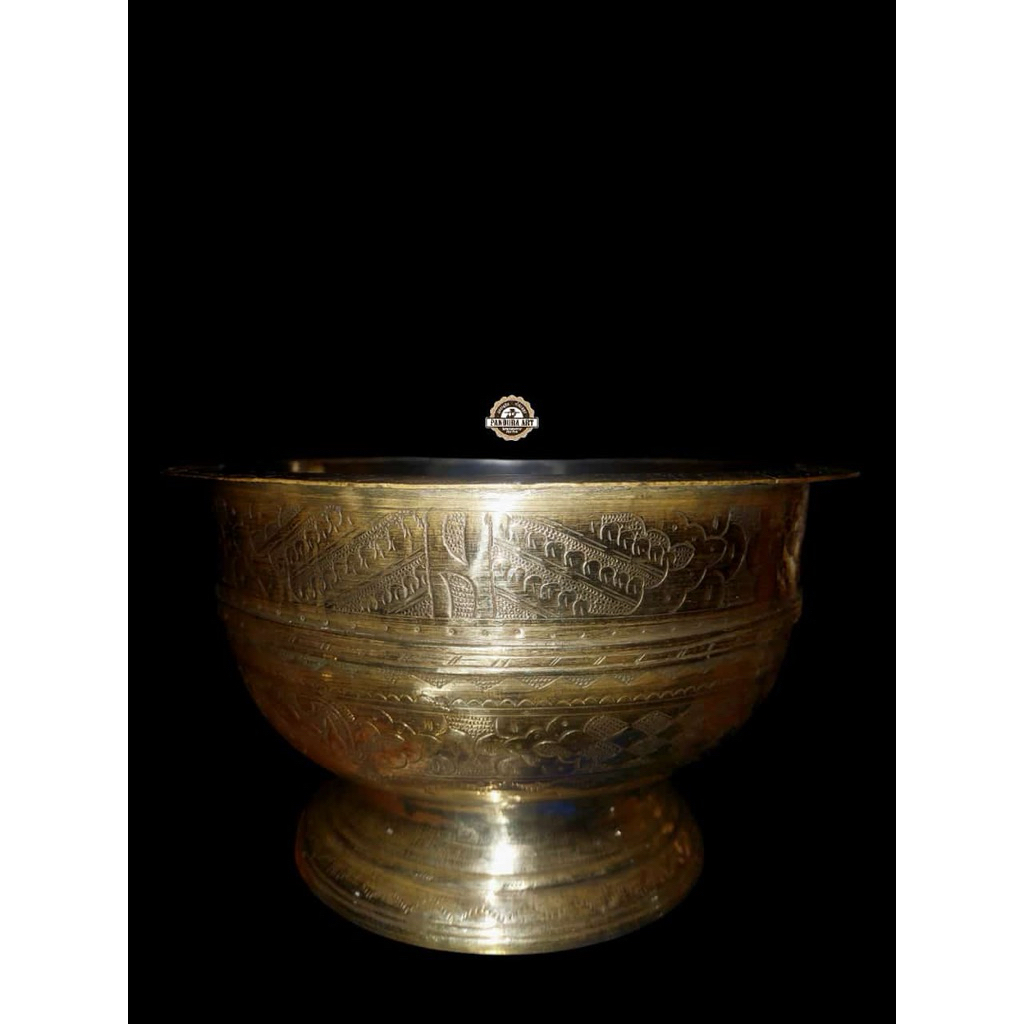 Jual Bokor kuningan ukir lawas TEBAL ( B912 ) | Shopee Indonesia