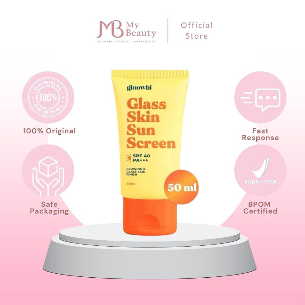Jual Glowbi Sunscreen Gloow&be Glass Skin Glow & Be SPF40 PA+++ Penahan ...