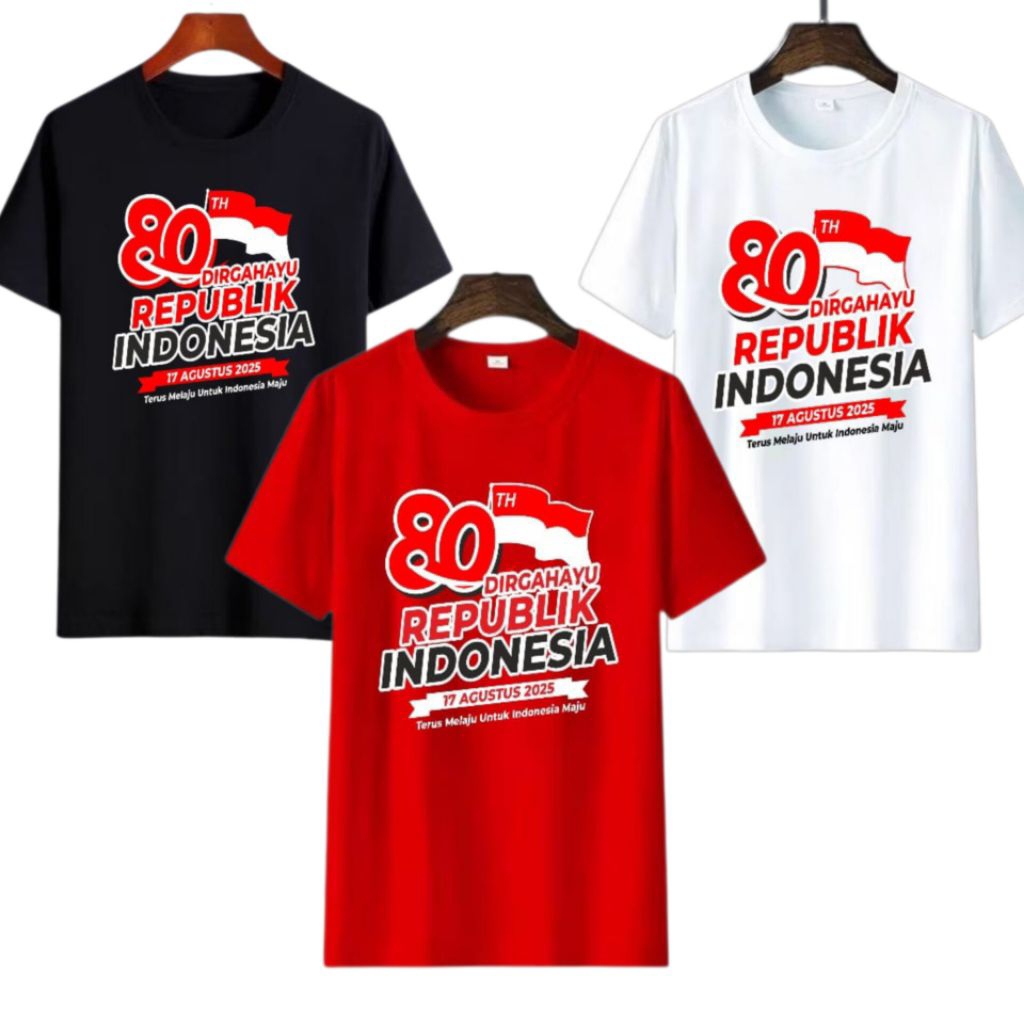 Jual kaos kemerdekaan indonesia /KAOS HUT RI KE 80/kaos dirgahayu | Shopee Indonesia