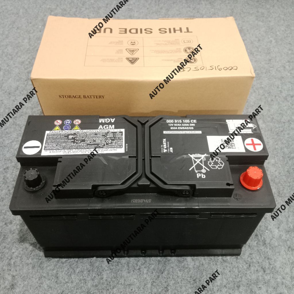 Jual Aki Accu Battery Original VW AUDI PORSCHE 92AH , 850A , 12V ...