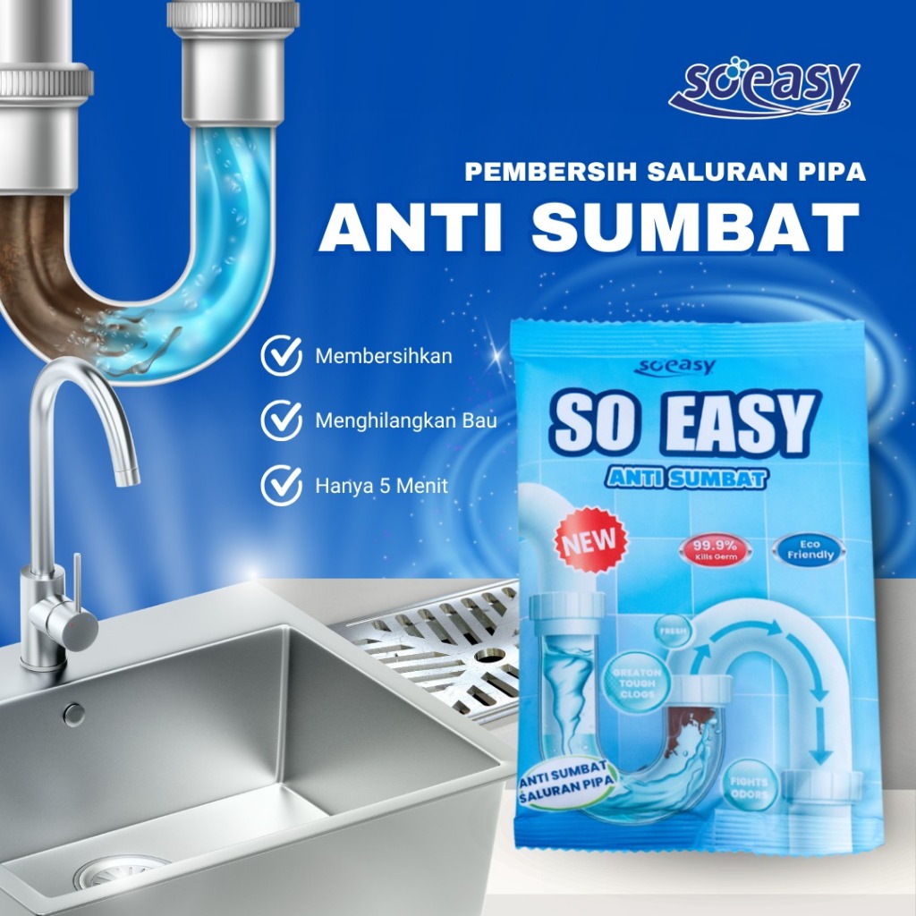 Jual So Easy Anti Sumbat WC Anti Sumbat Saluran Air Pipa Pembersih Pipa ...