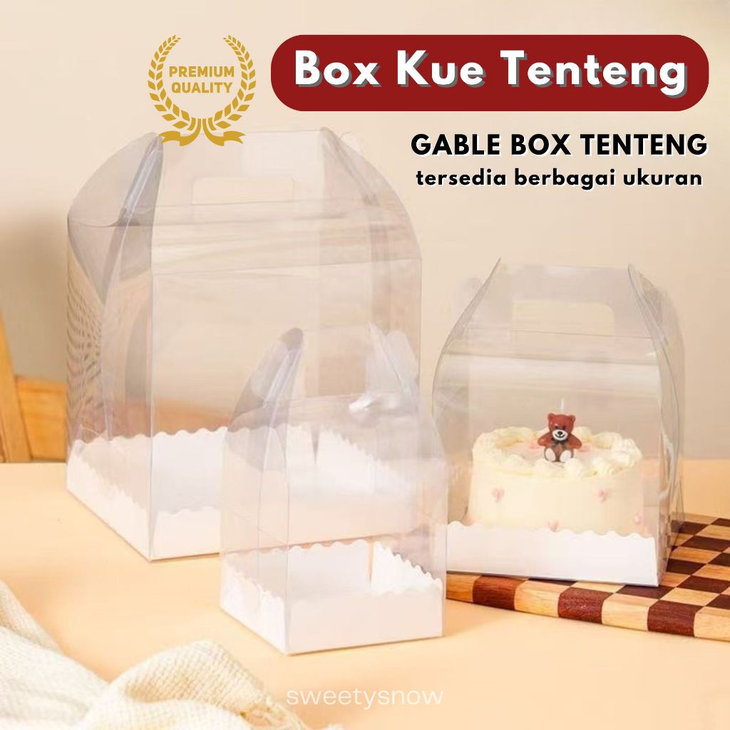 Jual [1set] GABLE BOX TENTENG / BOX KUE TENTENG / Mika Cake Gable Box ...