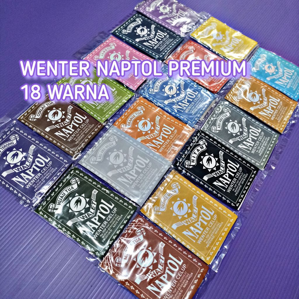 Jual Wenter Naptol "CAP WALET" 18 Warna Wantex Wanteks Pewarna Baju ...