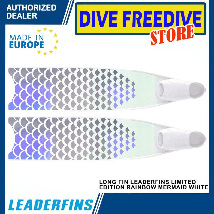 Jual Long Fin Limited Edition Leaderfins Ice Rainbow Mermaid White Fins ...