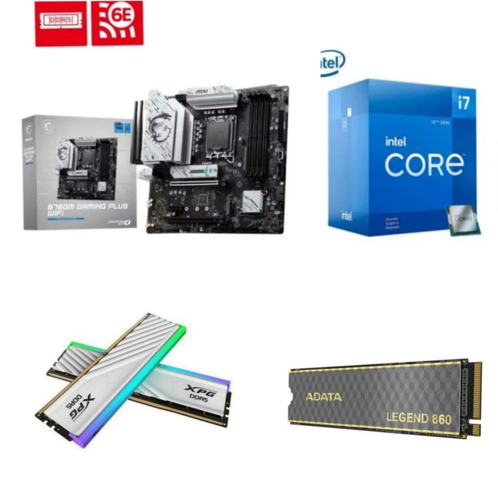 Jual Paket Processor Gaming Intel Core i7 12700 / 12700F Box Gen 12 LGA 1700 B760 Wifi DDR5 ...