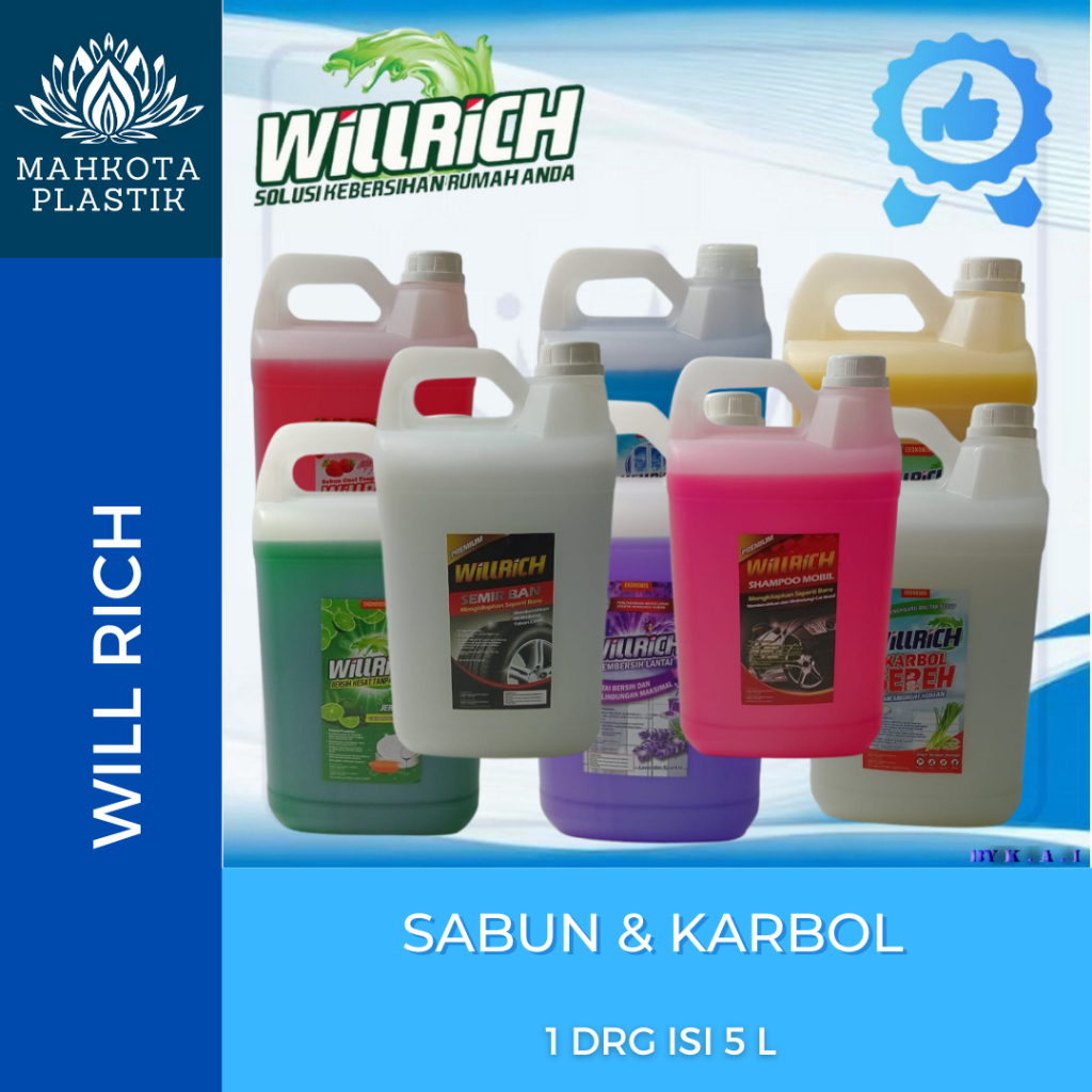 Jual MAHKOTA PLASTIK l WILLRICH CLEANER VARIAN PRODUCT (SABUN, KARBOL ...