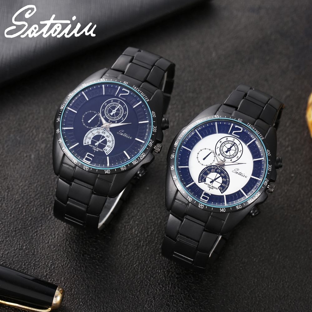 Jual M257 Jam Tangan Pria Rantai Stainless Steel Casual Analog Quartz Fashion Laki Laki Grosir ...