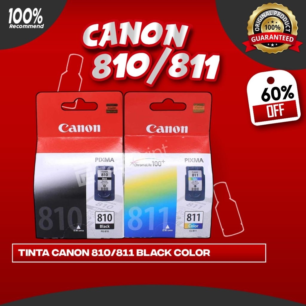 Jual tinta Canon PG 810 black/811 color satu set | Shopee Indonesia